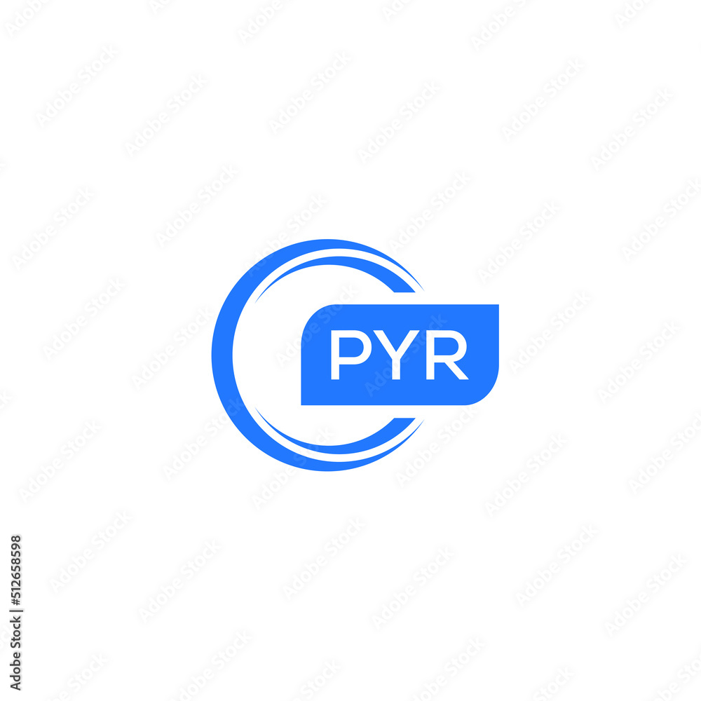 PYR letter design for logo and icon.PYR typography for technology ...