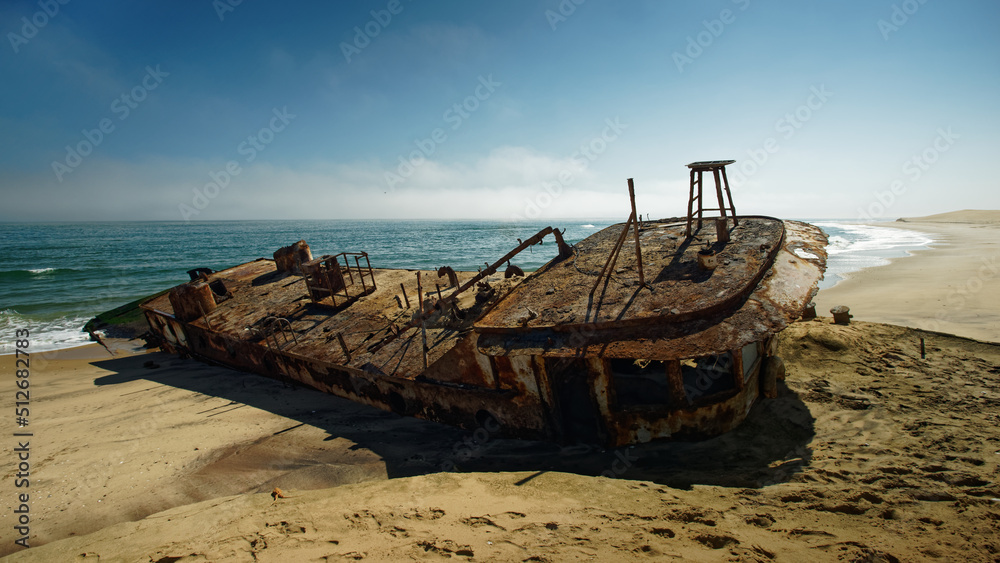 Shawnee shipwreck, the Skeleton Coast of Namibia, south west Africa ...
