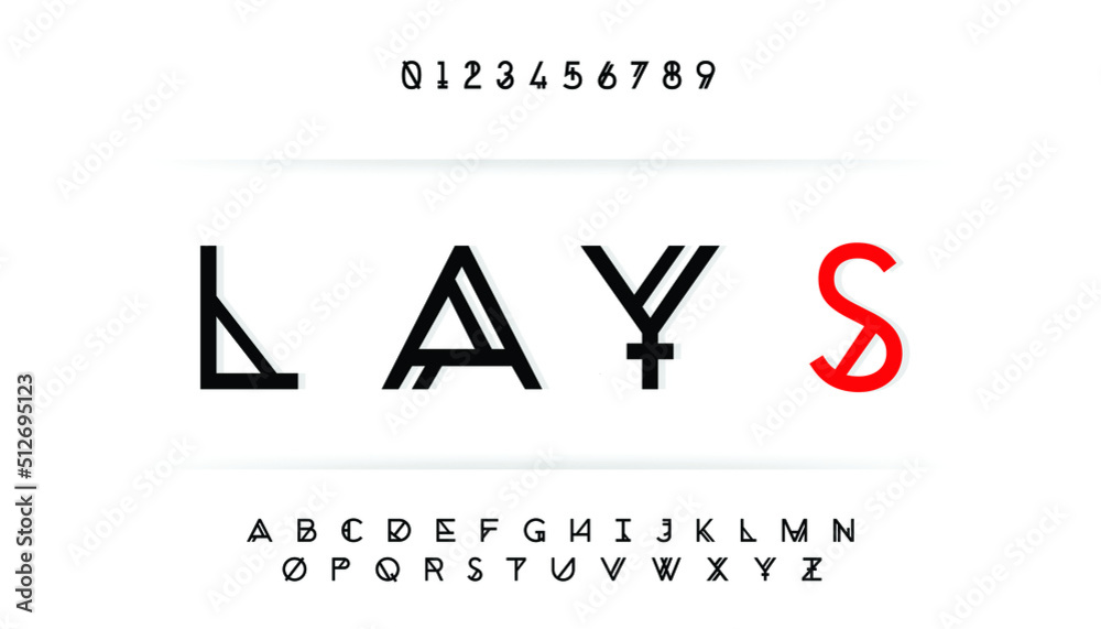 LAYS Elegant alphabet letters font and number. Classic Lettering ...