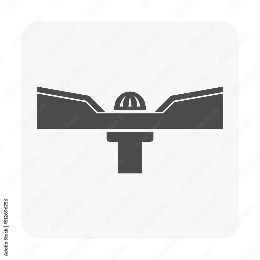 drain, deck, roof, drainage, icon, vector, gutter, system, flat, build ...
