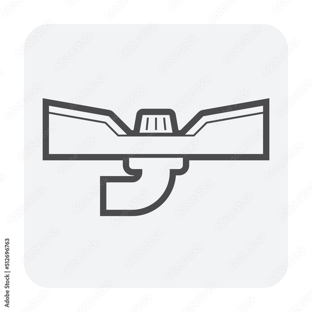 drain, deck, roof, drainage, icon, vector, gutter, system, flat, build ...