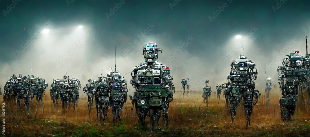 Military artificial intelligence arms race to produce an AI enabled army with autonomous robot ...