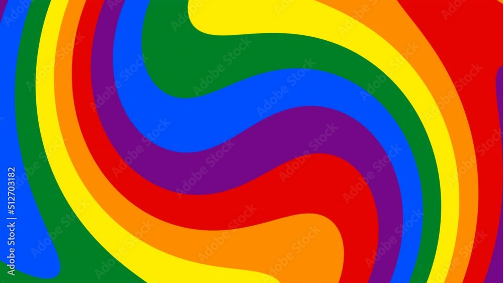 LGBT or LGBTQ pride color flag stripes animated background in 4K 60fps ...