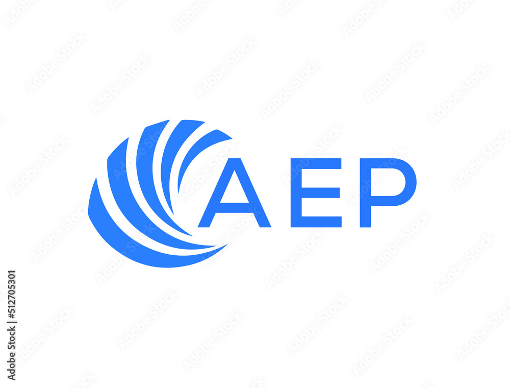 AEP Flat accounting logo design on white background. AEP creative ...