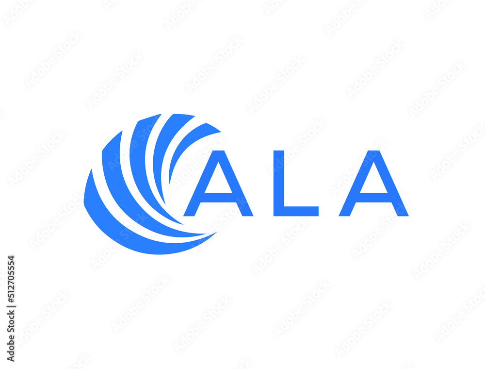 ALA Flat accounting logo design on white background. ALA creative ...