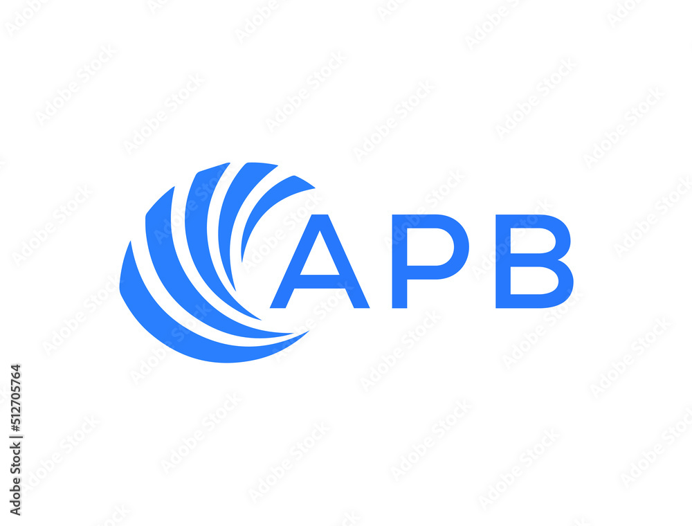 APB Flat accounting logo design on white background. APB creative ...