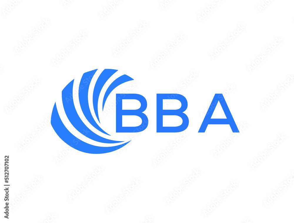 BBA Flat accounting logo design on white background. BBA creative ...