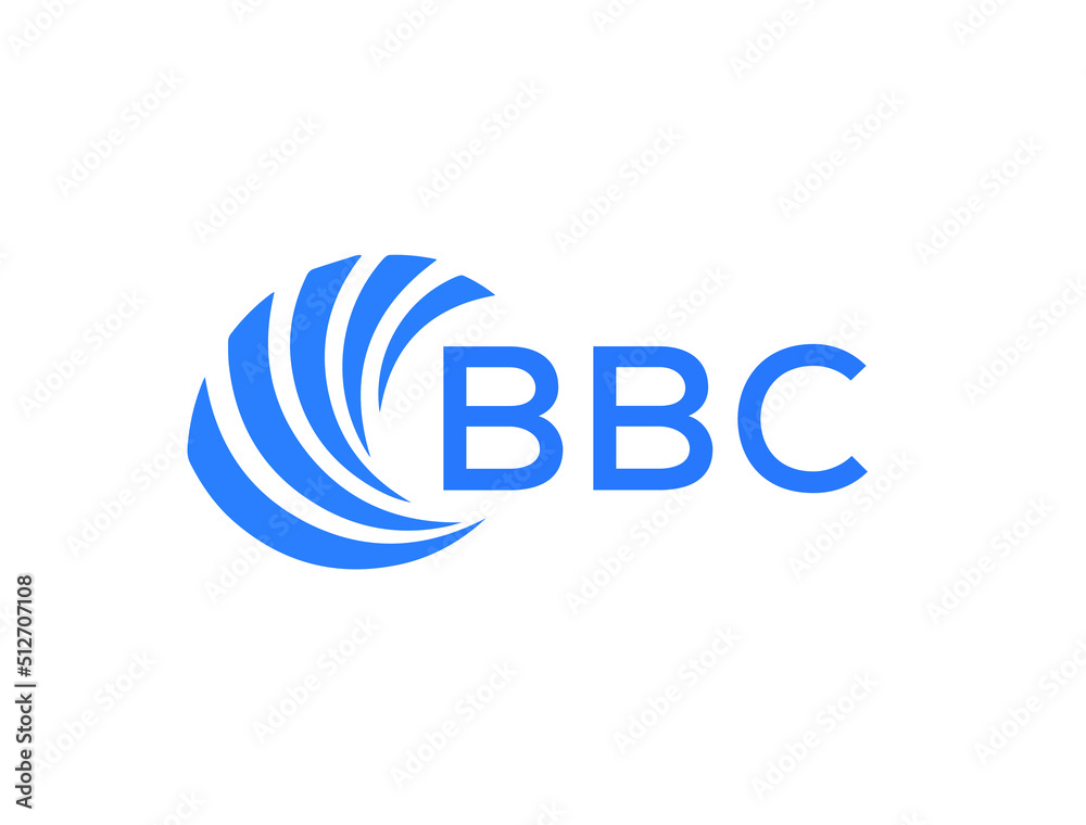 BBC Flat accounting logo design on white background. BBC creative ...