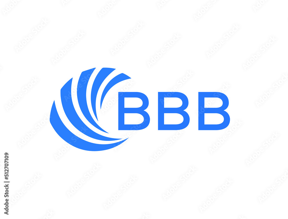 BBB Flat accounting logo design on white background. BBB creative ...
