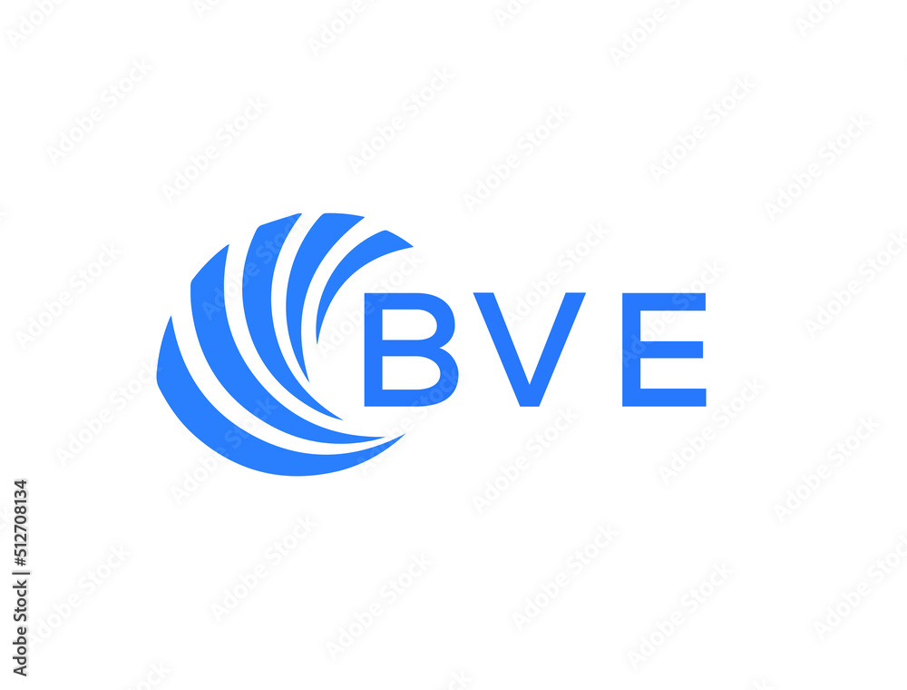 BVE Flat accounting logo design on white background. BVE creative ...