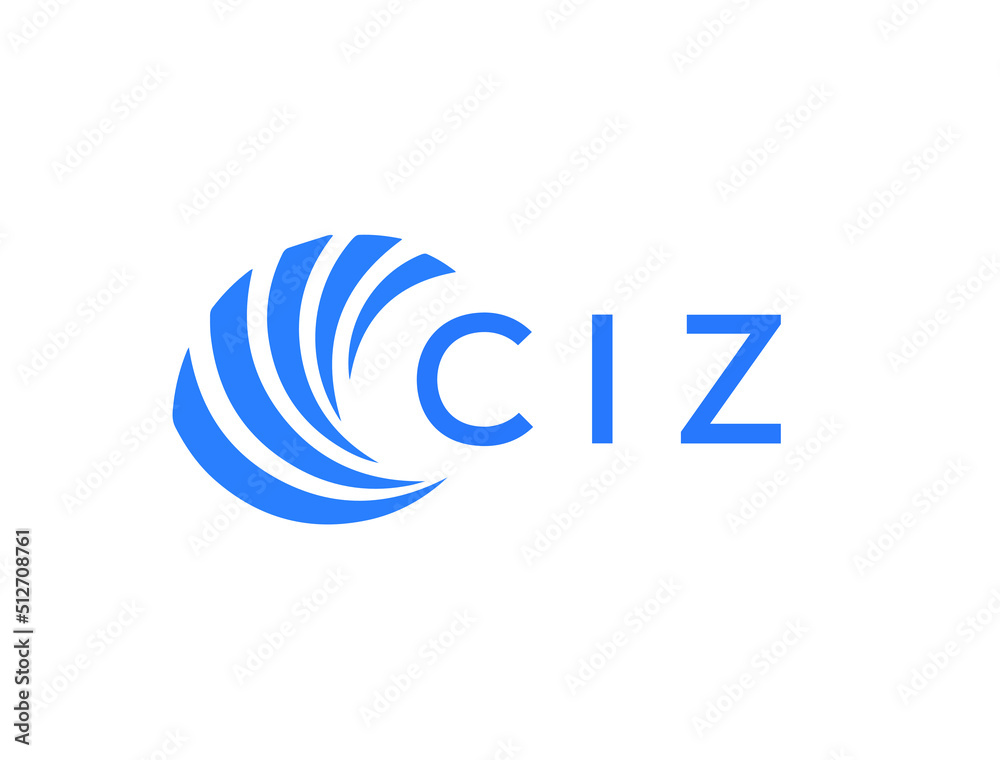 CIZ Flat accounting logo design on white background. CIZ creative ...