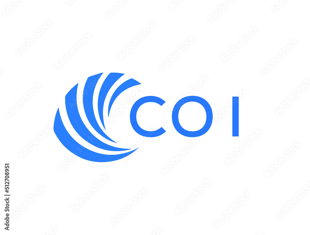 COI Flat accounting logo design on white background. COI creative ...