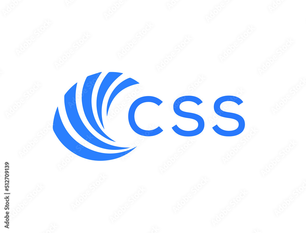 CSS Flat accounting logo design on white background. CSS creative ...