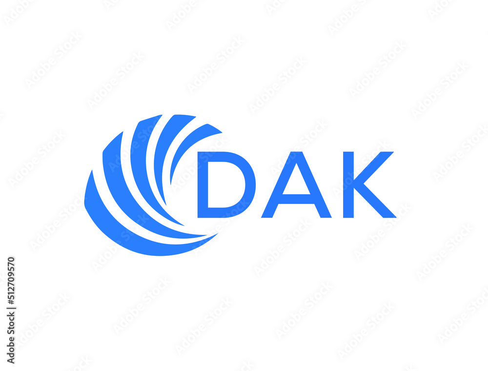 DAK Flat accounting logo design on white background. DAK creative ...