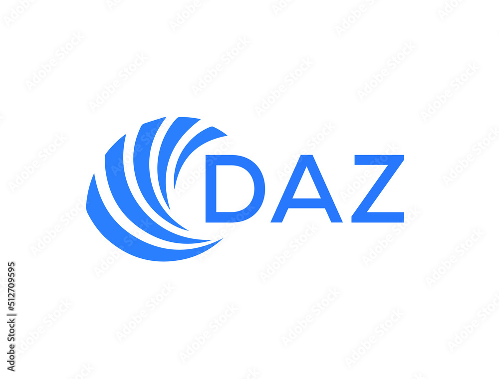 DAZ Flat accounting logo design on white background. DAZ creative ...