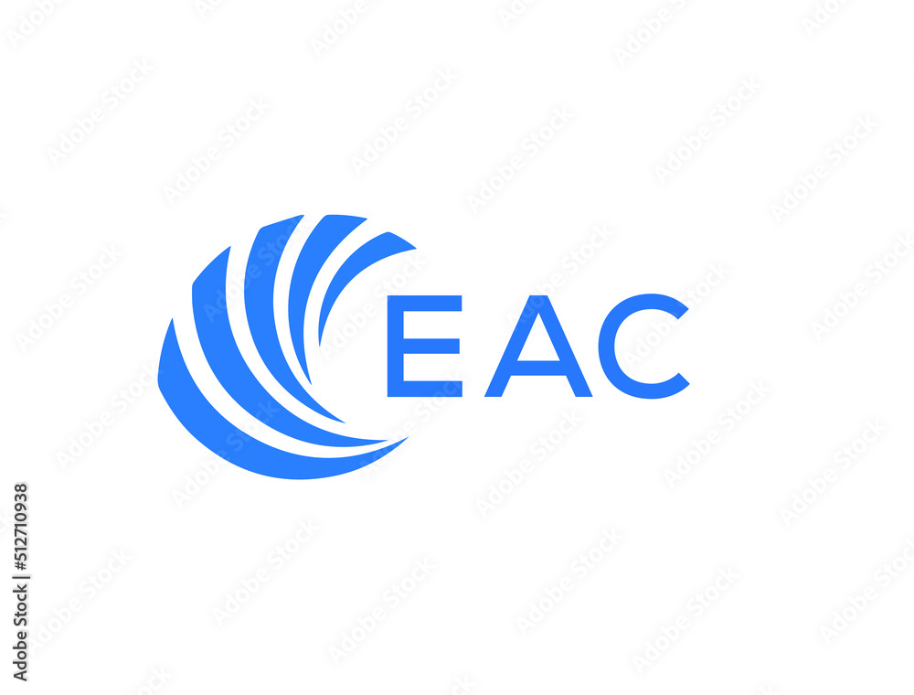 EAC Flat accounting logo design on white background. EAC creative ...