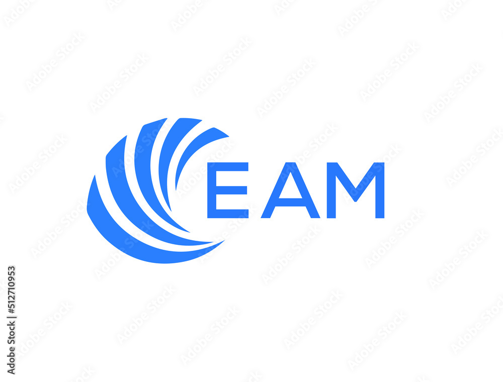 EAM Flat accounting logo design on white background. EAM creative ...