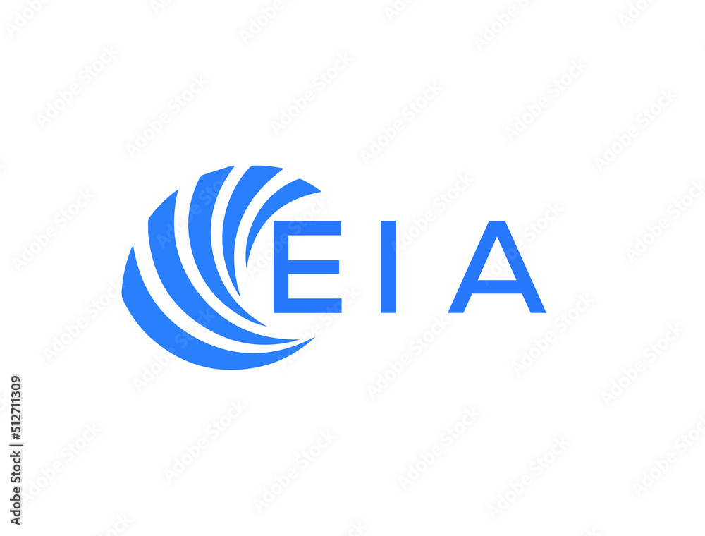 EIA Flat accounting logo design on white background. EIA creative ...