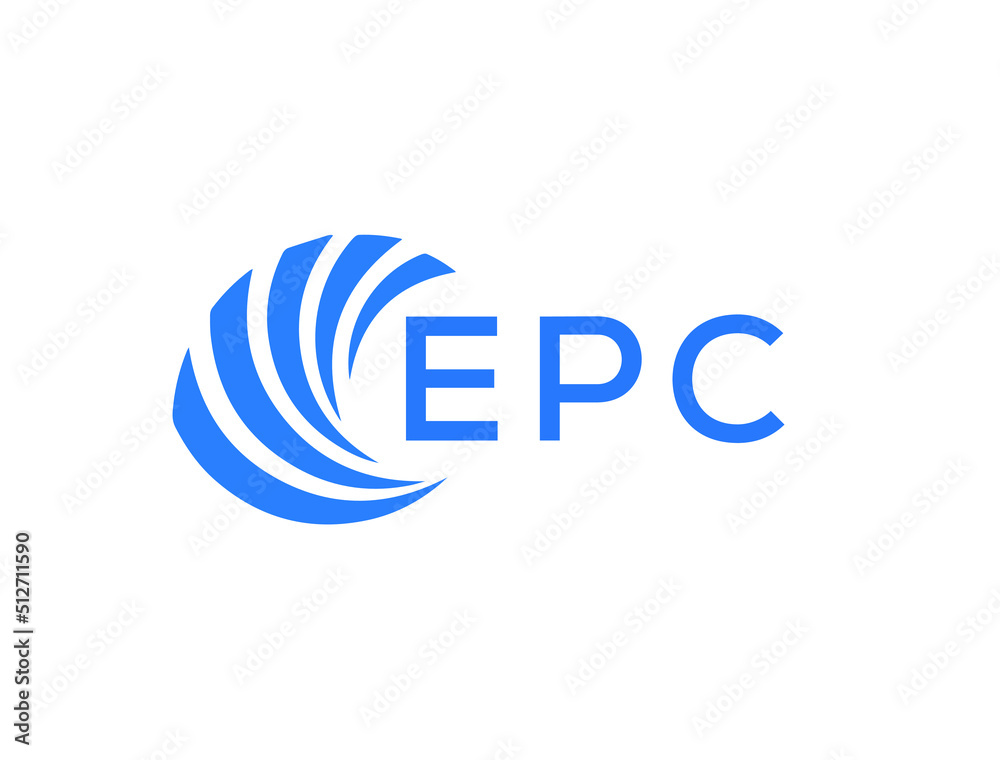EPC Flat accounting logo design on white background. EPC creative ...