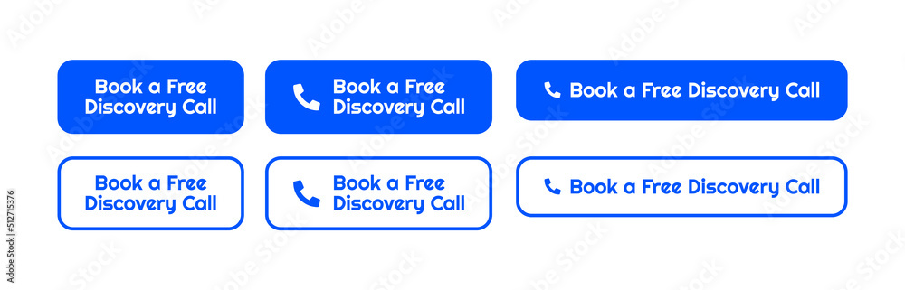 Vetor de Book a free discovery call button for the website and mobile ...