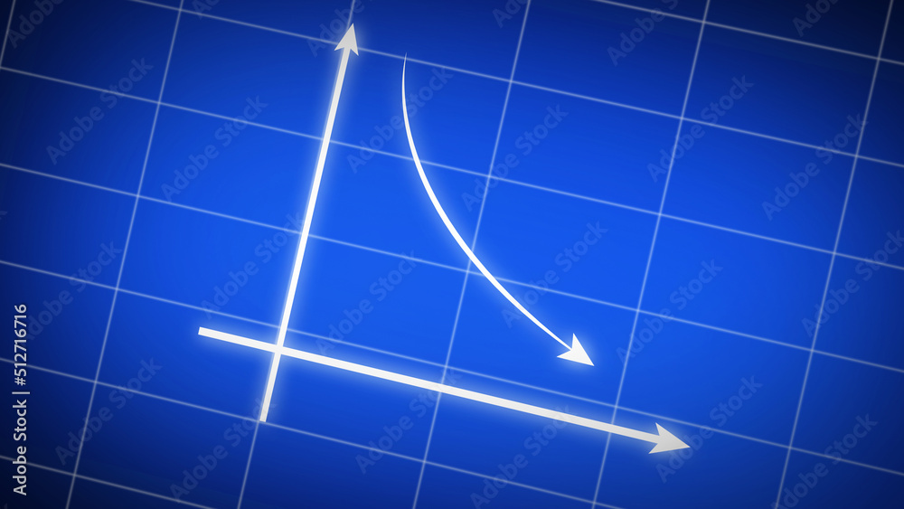 Business growth hi-tech graph animation with grid and camera movement ...