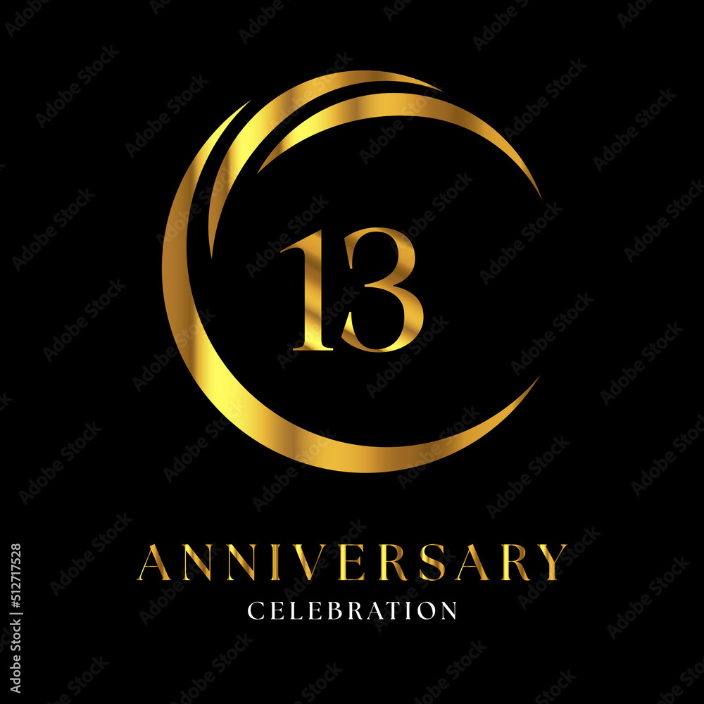 13th golden anniversary logo design for wedding or marriage, greetings ...
