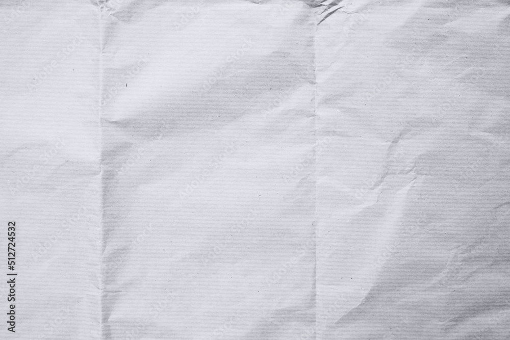 Rough paper texture for background. Crumpled striped white paper with a ...