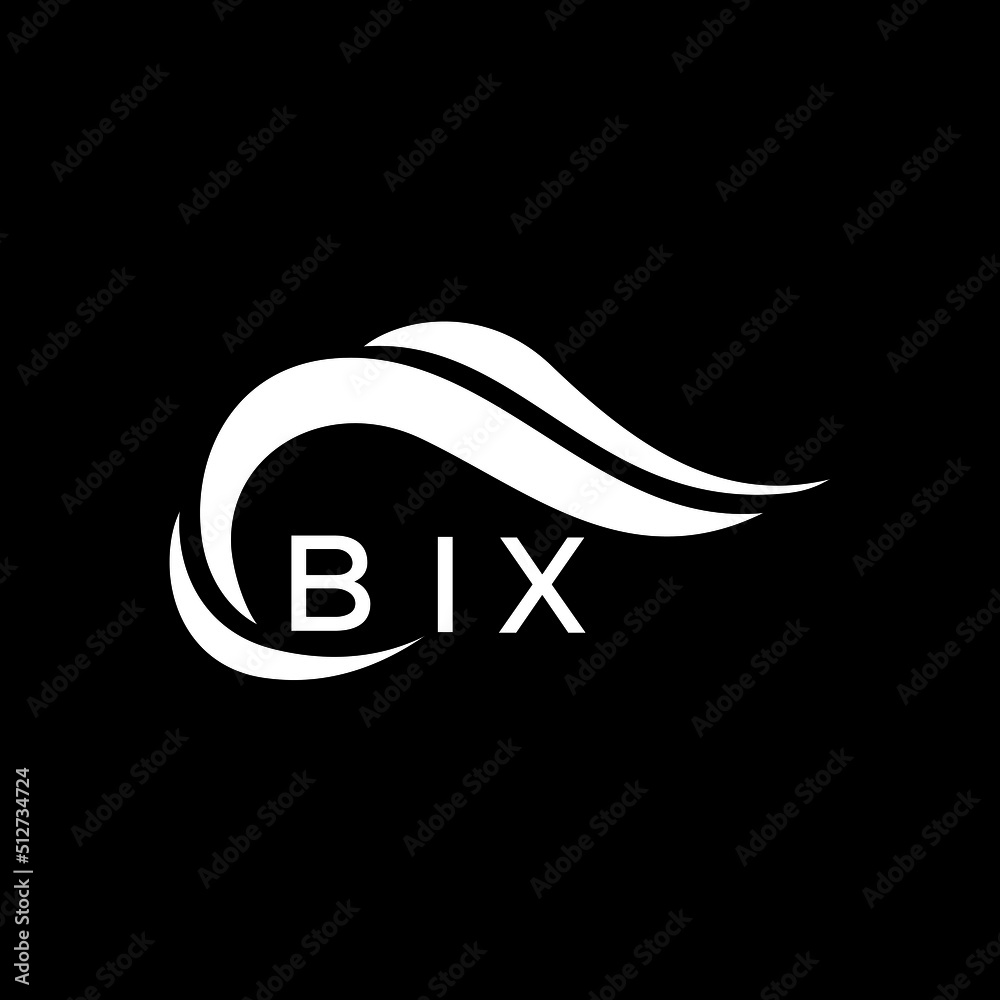 BIX letter logo. BIX best black ground vector image. BIX letter logo ...