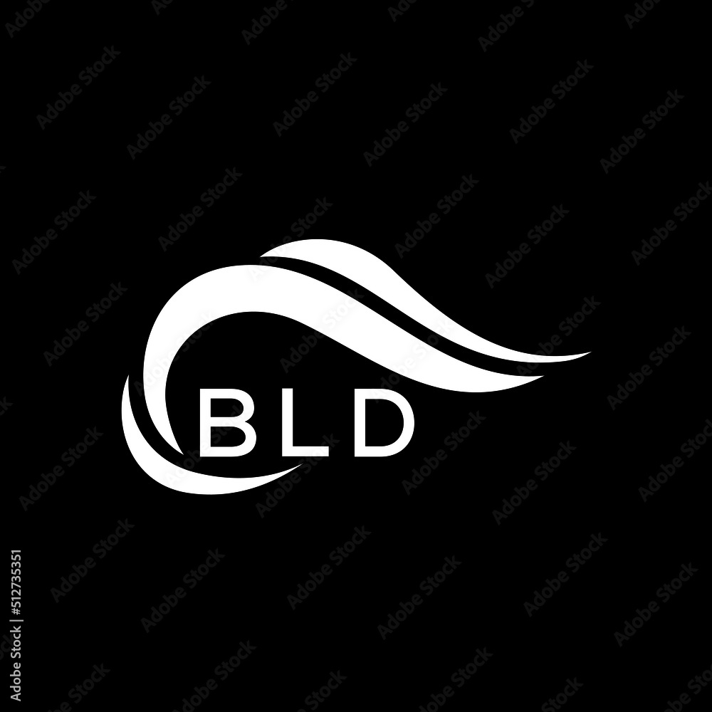BLD letter logo. BLD best black ground vector image. BLD letter logo ...