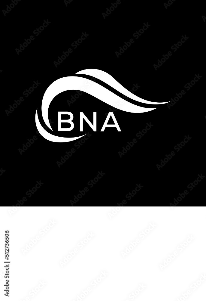 BNA letter logo. BNA best black ground vector image. BNA letter logo ...