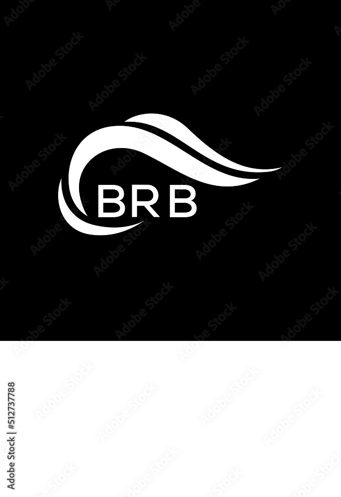 BRB letter logo. BRB best black ground vector image. BRB letter logo ...