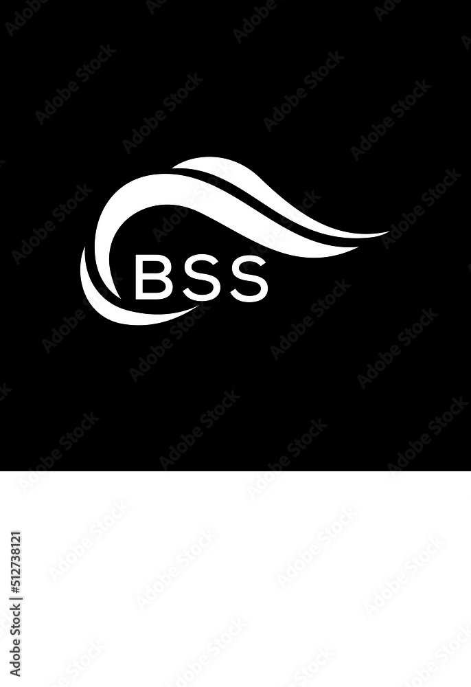 BSS letter logo. BSS best black ground vector image. BSS letter logo ...