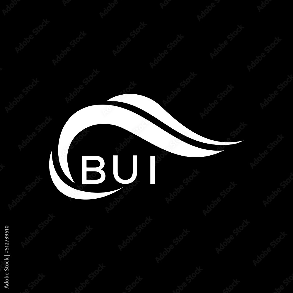 BUI letter logo. BUI best black ground vector image. BUI letter logo ...