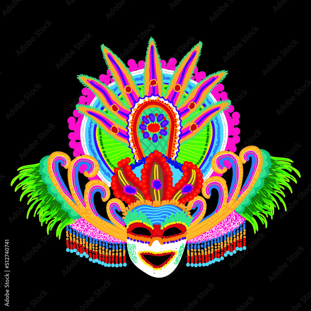 Cebu Sinulog Masskara Philippines vector design Stock Vector | Adobe Stock