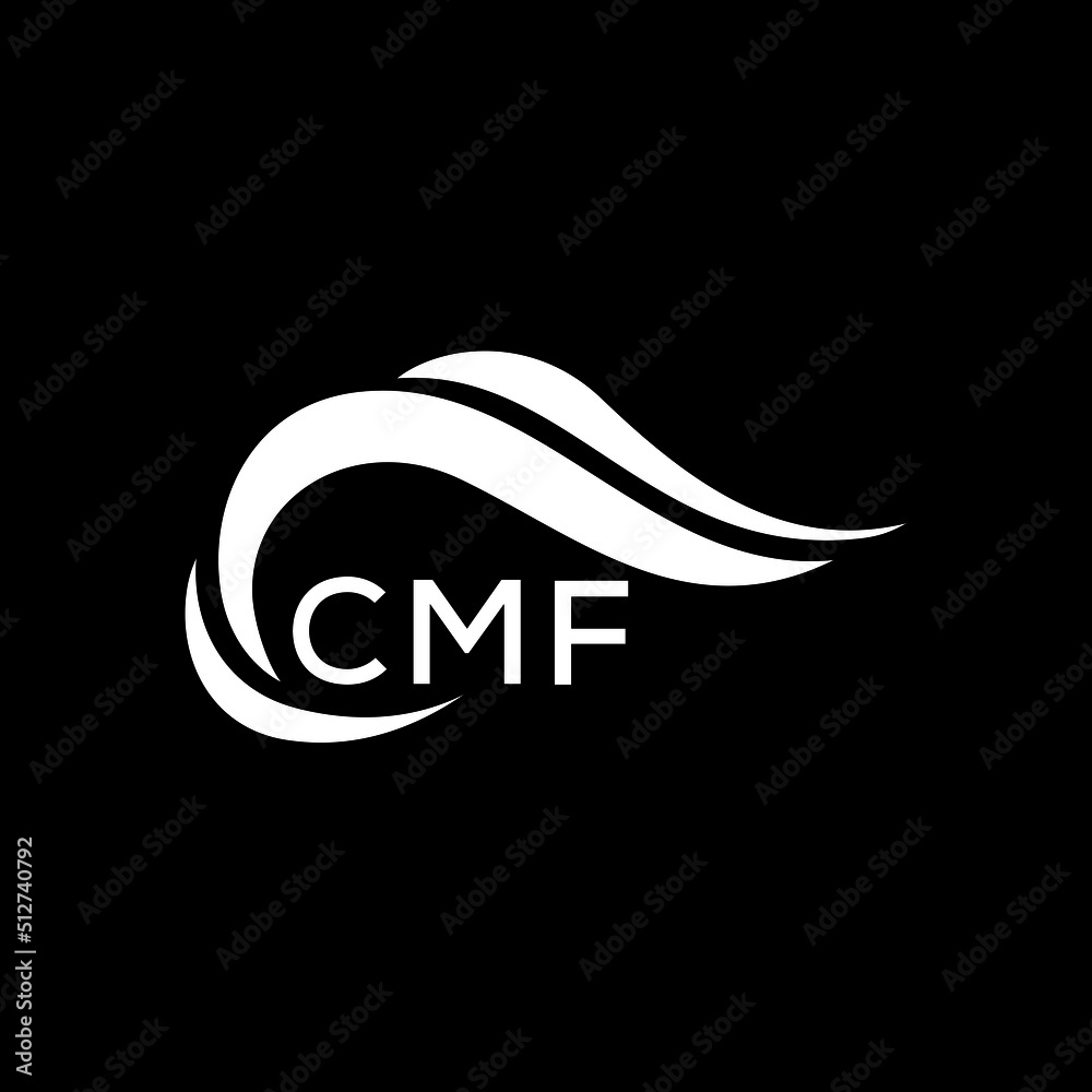 CMF letter logo. CMF best black ground vector image. CMF letter logo ...