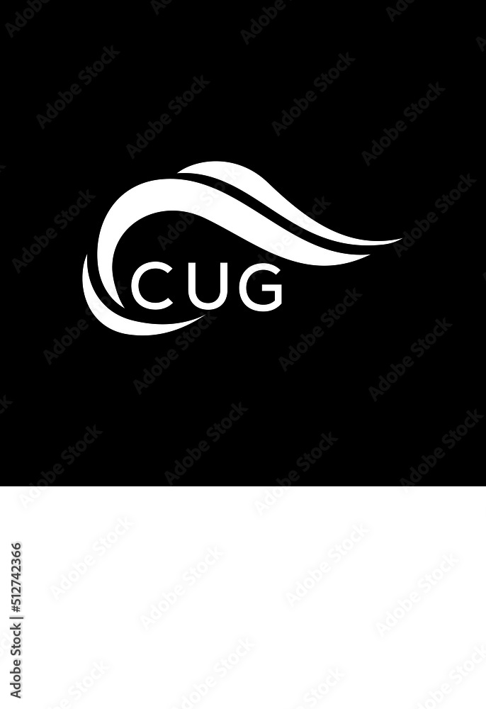 CUG letter logo. CUG best black ground vector image. CUG letter logo ...
