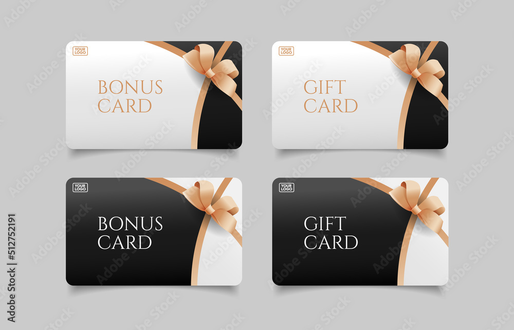 elegant collection of bonus and gift card templates ready to print ...