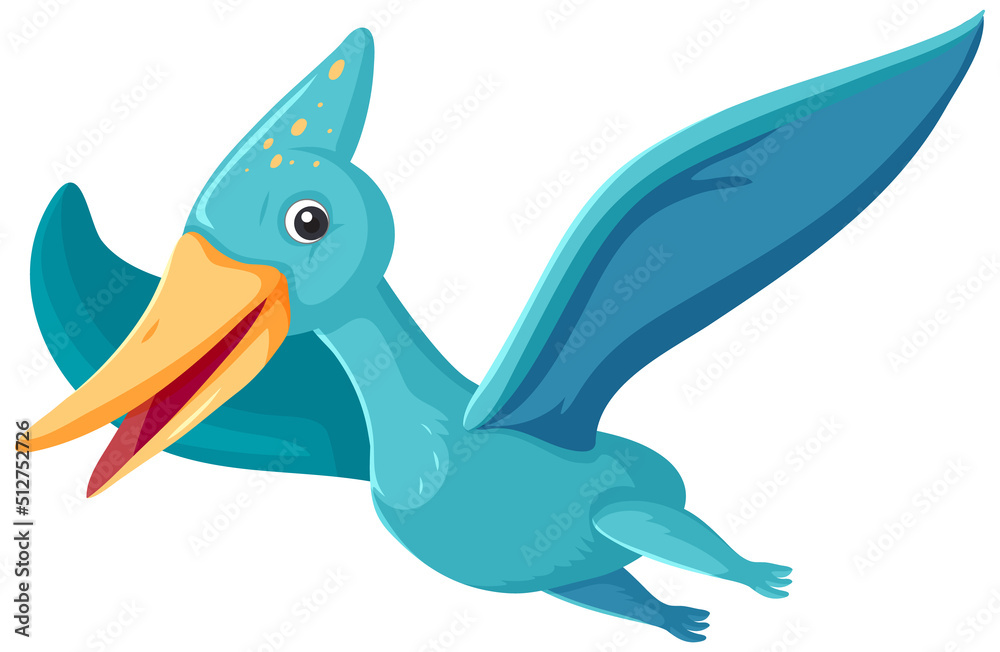 Cute Pterosaurs Dinosaur Cartoon Stock Vector | Adobe Stock