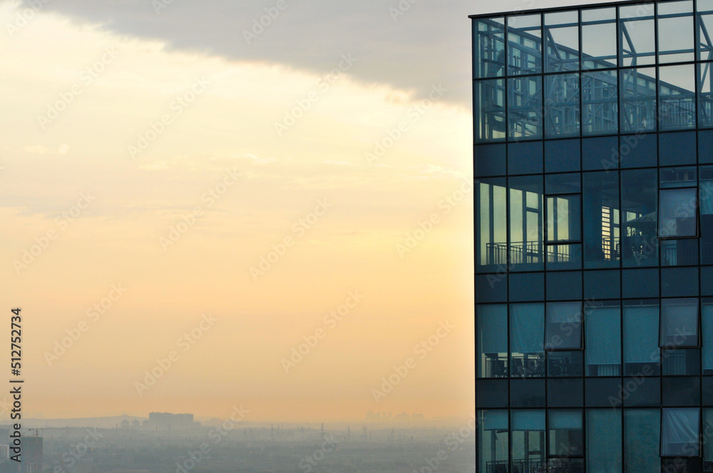 office building at sunset Stock Photo | Adobe Stock