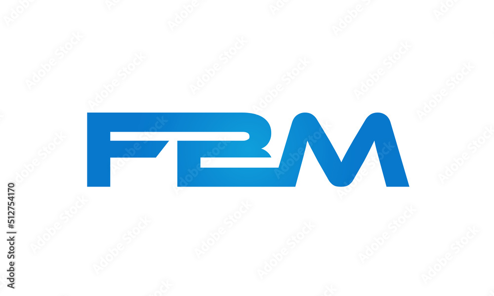 FBM letters Joined logo design connect letters with chin logo logotype ...