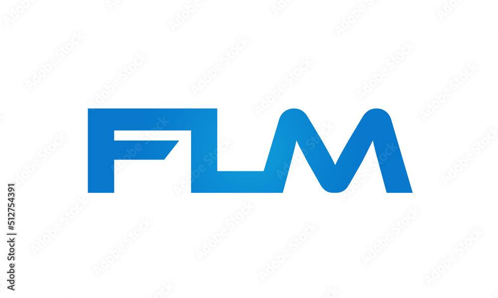 FLM letters Joined logo design connect letters with chin logo logotype ...