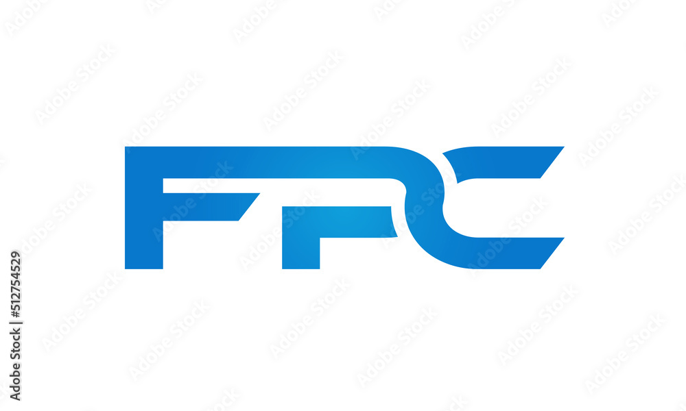 Vetor de FPC letters Joined logo design connect letters with chin logo ...