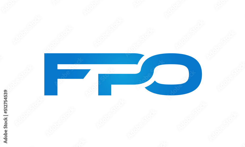 FPO letters Joined logo design connect letters with chin logo logotype ...