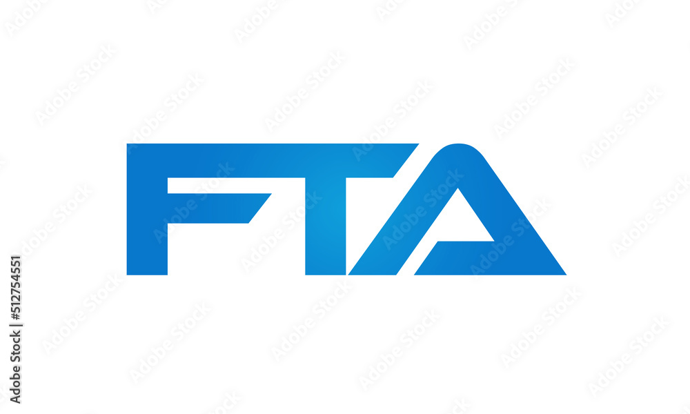 FTA letters Joined logo design connect letters with chin logo logotype ...