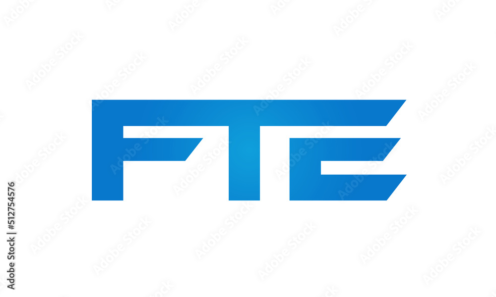 FTE letters Joined logo design connect letters with chin logo logotype ...