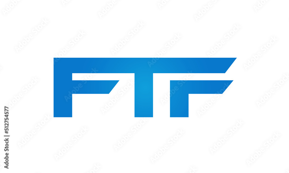 FTF letters Joined logo design connect letters with chin logo logotype ...