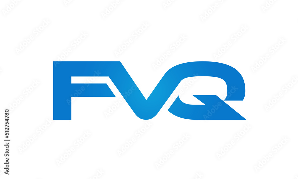 FVQ letters Joined logo design connect letters with chin logo logotype ...