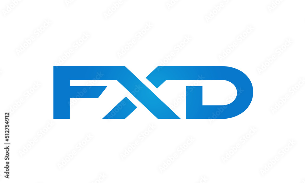 FXD letters Joined logo design connect letters with chin logo logotype ...