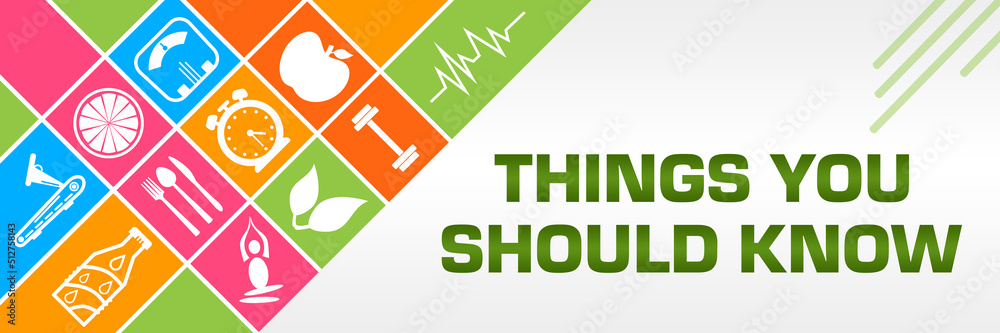 Things You Should Know Health Symbols Colorful Left Triangles Stock ...