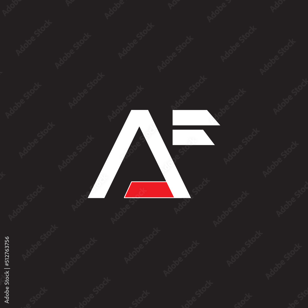 Flat design A F logo Free Vector Stock Vector | Adobe Stock